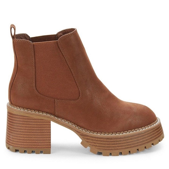 MIA | Shoes | Mia Ali Leather Chelsea Boots In Cognac Size 9 | Poshmark